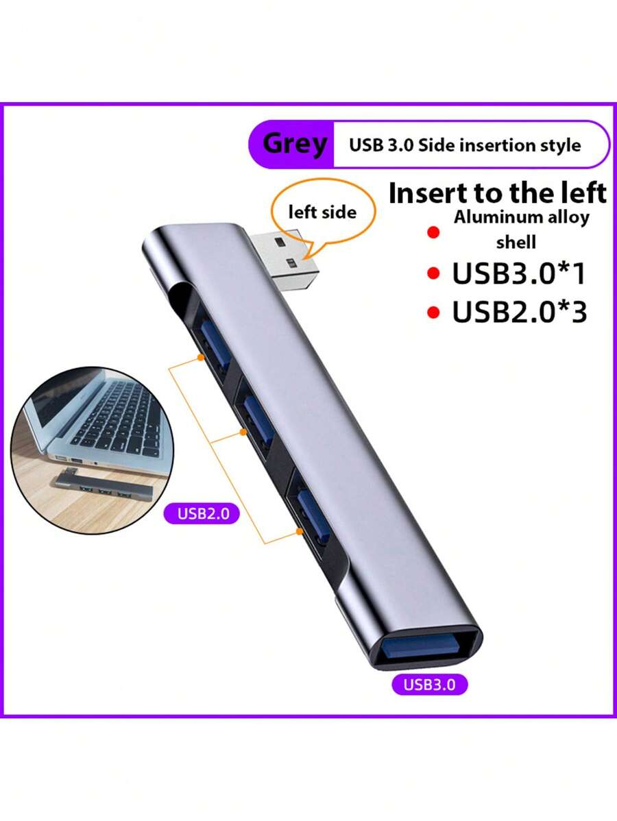 Side-Insert Docking Station Splitter Hub Lightweight Aluminum Alloy ...