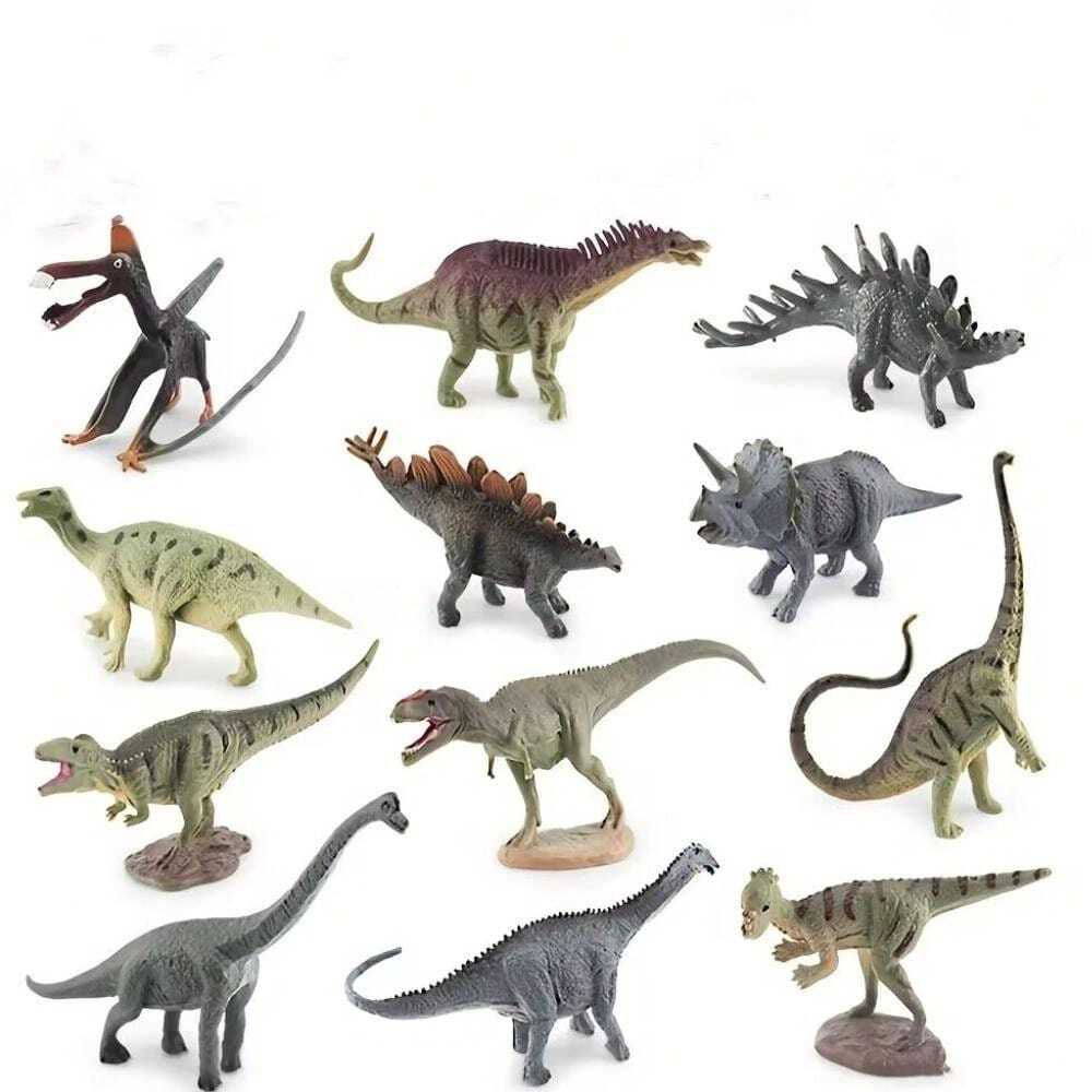 Set Of Dinosaur Volcano Models Including Tyrannosaurus, Triceratops ...