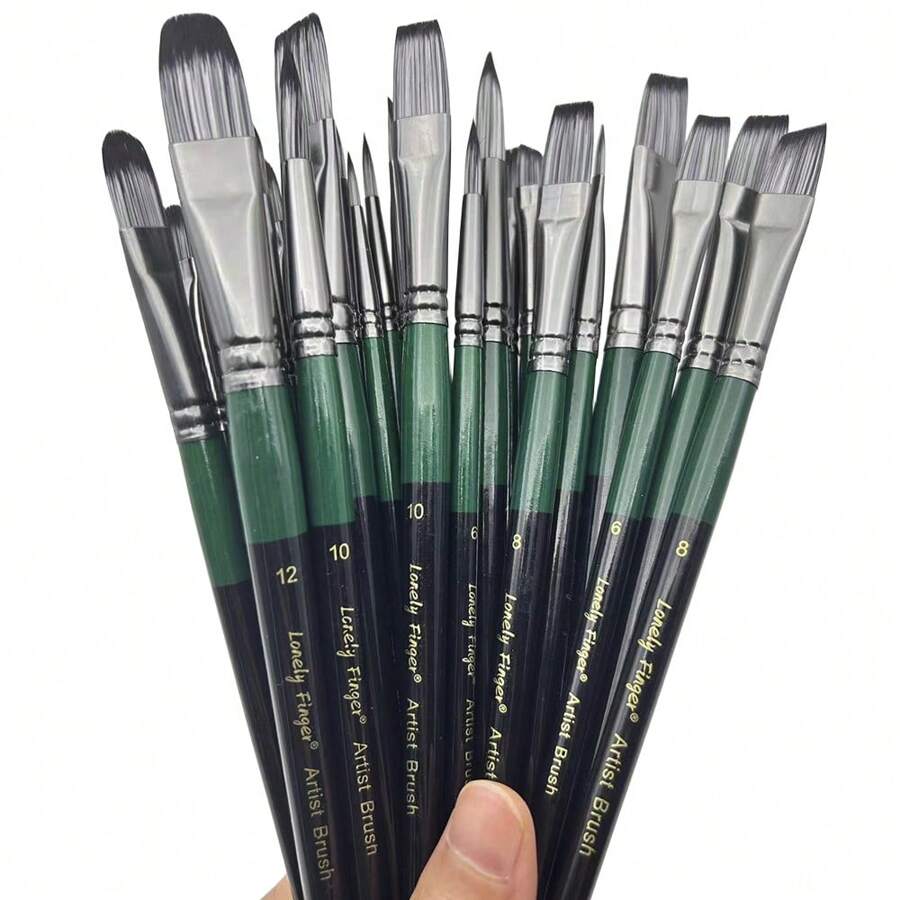 32pcs Paint Brushes For Acrylic Painting, Premium Nylon Bristles With ...