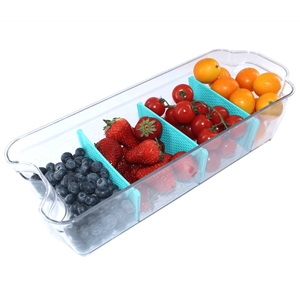 Refrigerator Organizer Bins Stackable Food Bins With Handles For ...