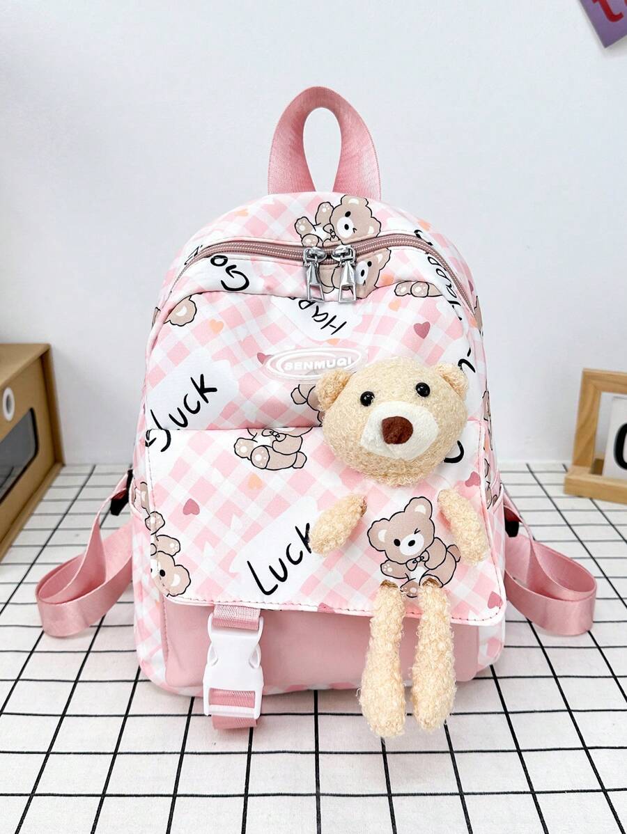 1 Stück Modischer und Süß Cartoon-Bär-Rucksack, perfekt für Mädchen und ...
