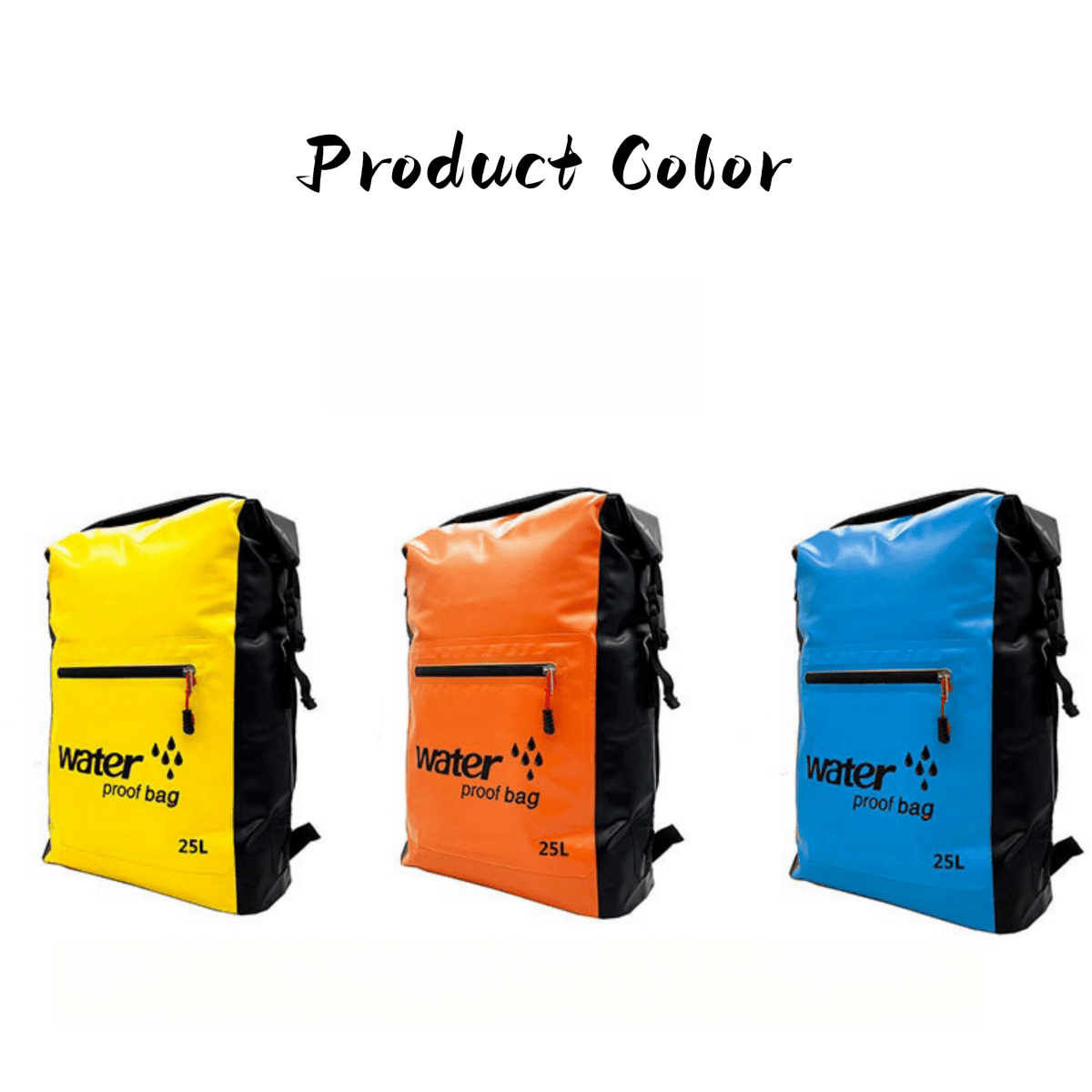 Waterproof Dry Bag Kayak Backpack - 25L Lightweight Floating Sack With ...