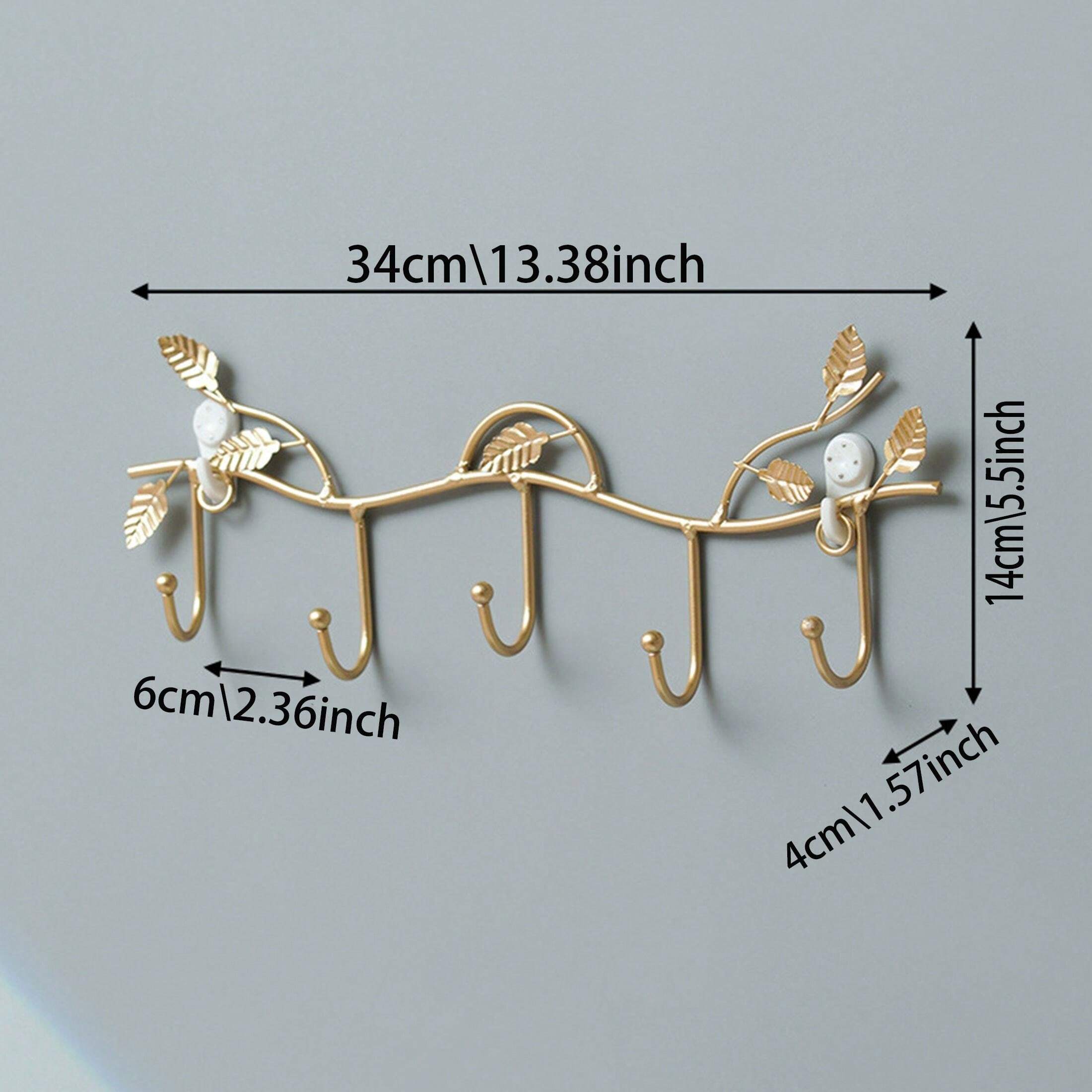 1 pièce Crochets muraux en fer doré et noir, crochets de chapeau et de ...