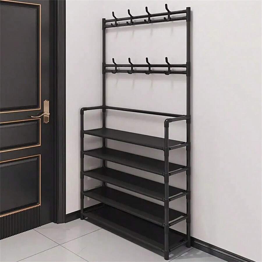Entryway Coat Rack, 23.62 Inch Wide Hallway Shoe Rack, Standalone Coat ...
