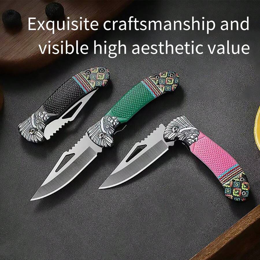 1pc Multi-Functional Folding Camping Mini Fruit Knife For Outdoor Fishing, Portable Stainless ...