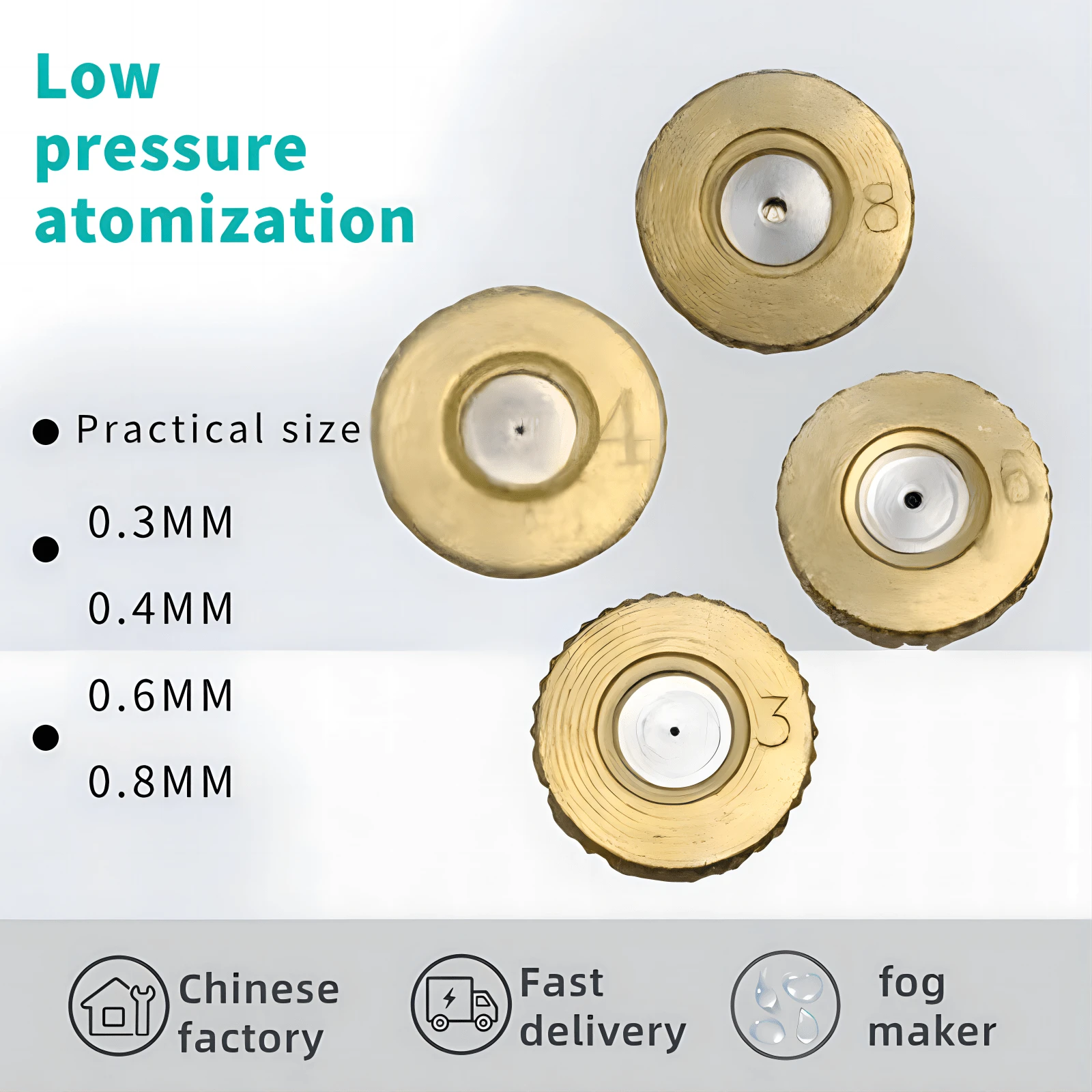 50pcs/Set 0.5mm Aperture Copper Energy-Saving Low-Pressure Misting ...