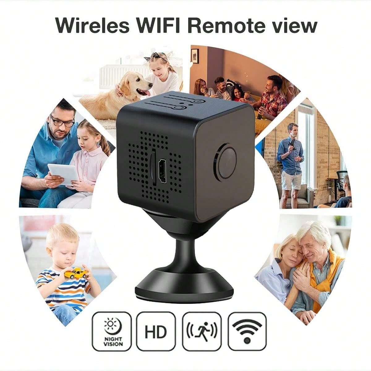 NUOVA telecamera wifi 2.4G miniatura quadra 2024, telecamera HD con ...