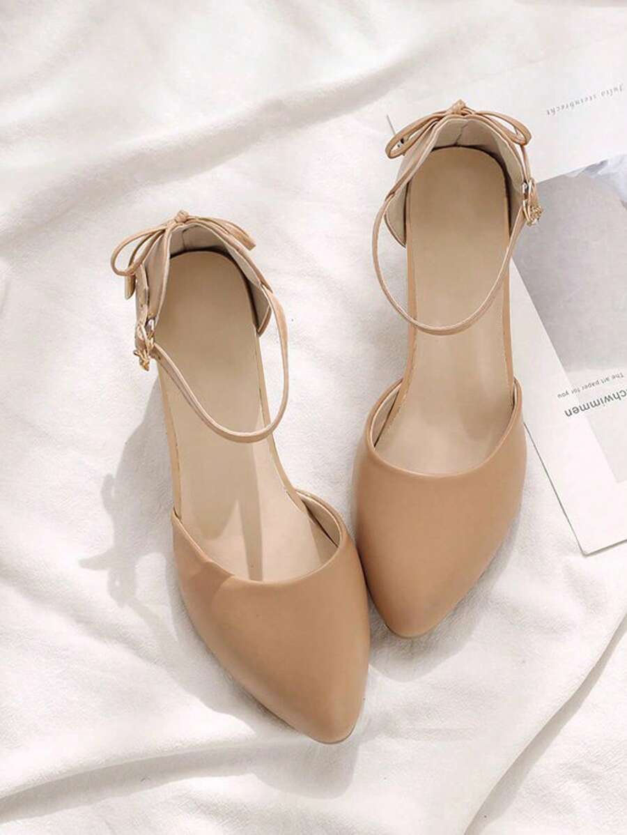Bowknot Thick Heel Women's High Heel Shoes, 2024 New Summer Style ...