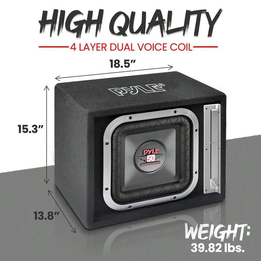 NUTRICHEF Pyle 12'' Single Series Vented Subwoofer Enclosure - Rear ...