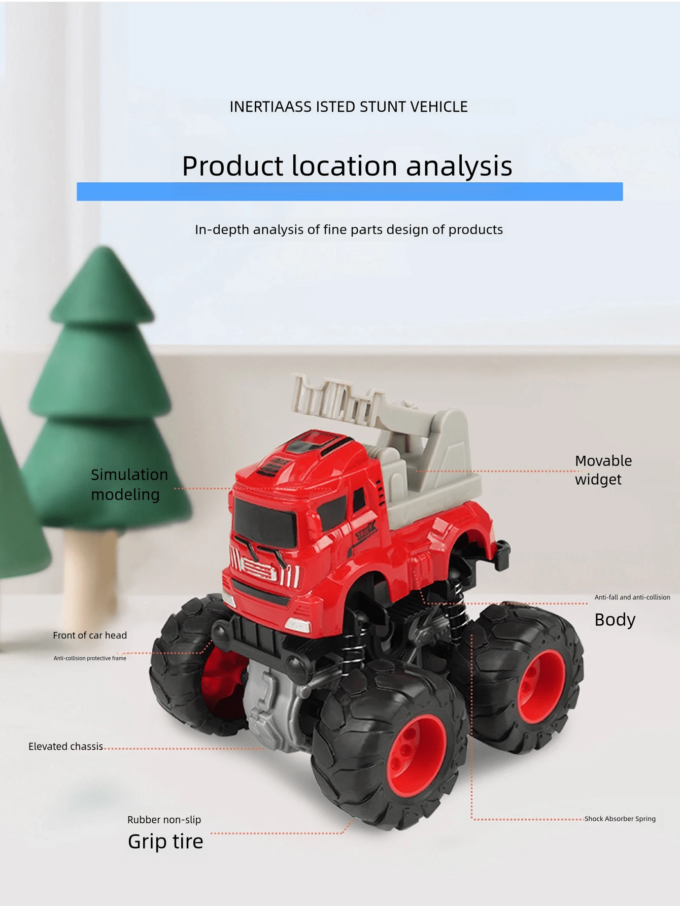 4pcs/Set Inertia Driven Toy Cars Including Engineering Truck, Dump ...