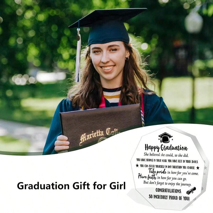 Acrylic Inspirational Gift For Graduation 2024, College Graduation ...