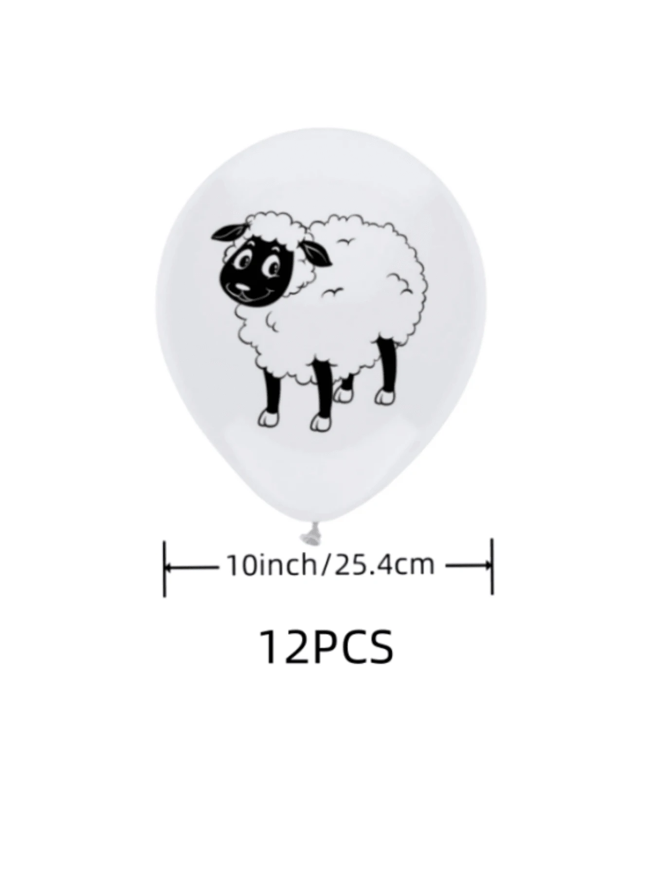 12pcs Neutral Cartoon Sheep Balloons For Birthday Party | SHEIN USA