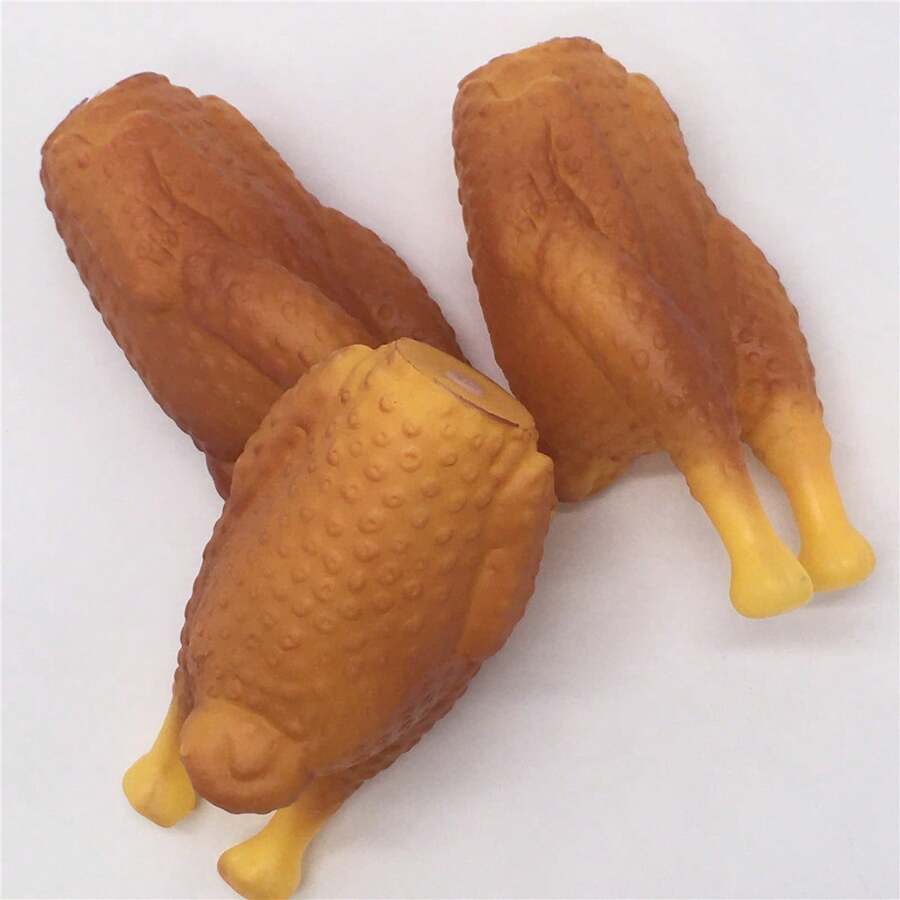 Headless Chicken Pet Toy, Squeaking Rubber Headless Chicken Dog Chew ...