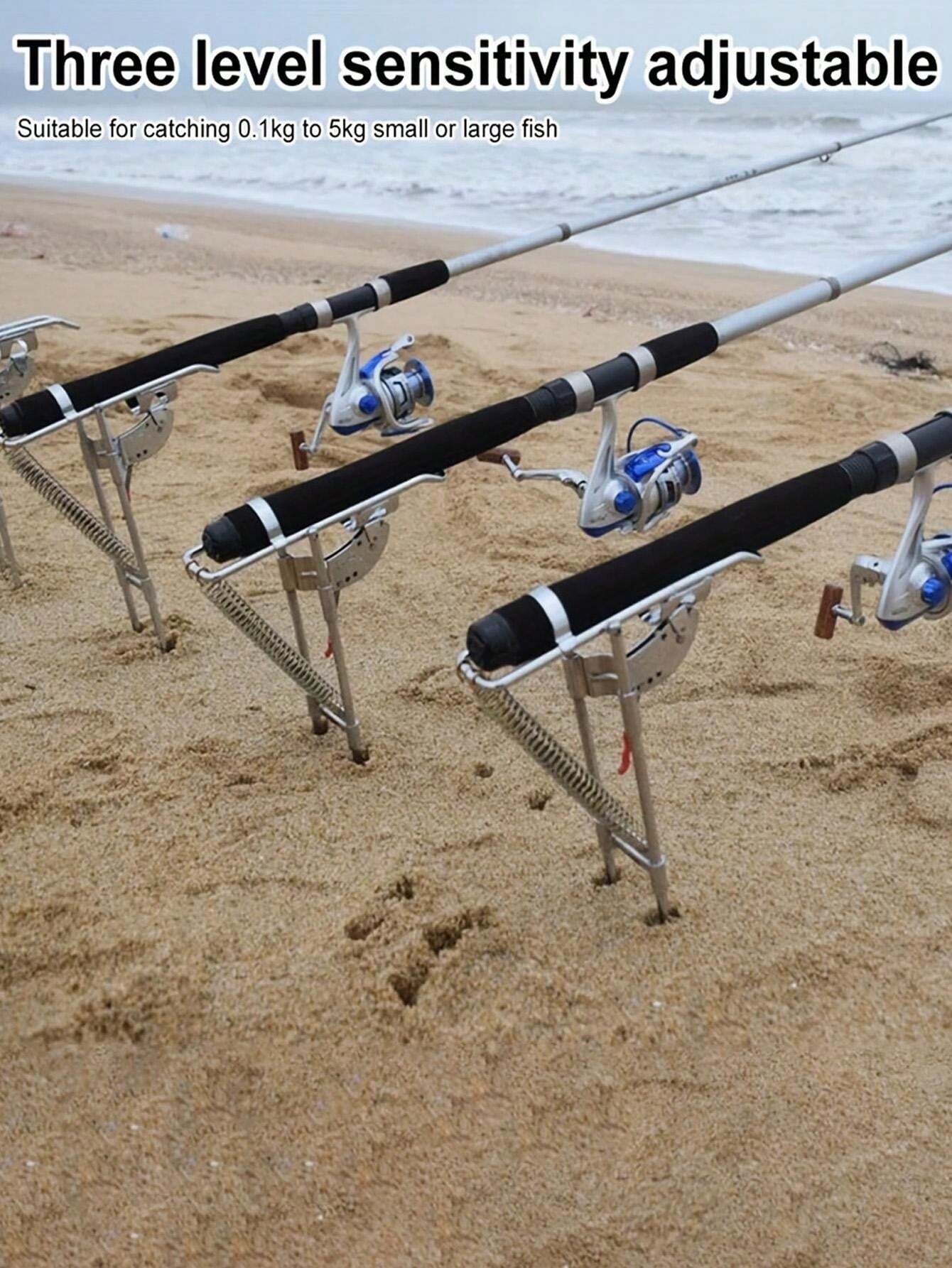 1ชิ้น สแตนเลสสตีลผู้ถือ Rod ตกปลาอัตโนมัติฤดูใบไม้ผลิ TIP-Up Hook ...