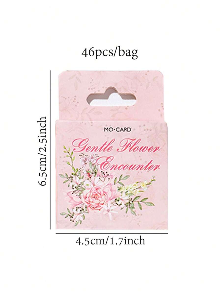 46pcs/Box Plant Themed Stickers Set, Gentle Flower Series Fresh Floral ...