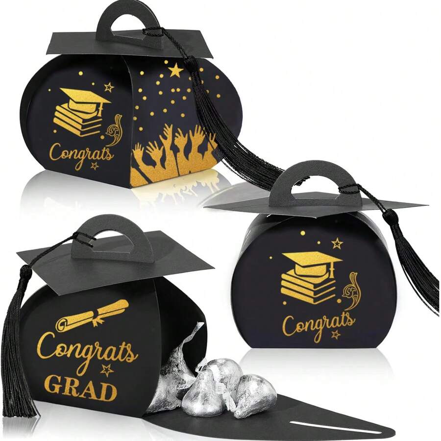 6 Pcs Graduation Cap Gift Box Graduation Party Favors Graduation Candy ...