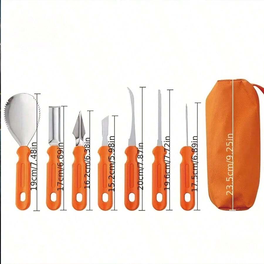 8pcs Complete Fruit Carving Kit - Including Knife, Moulds, Fork, Spoon ...