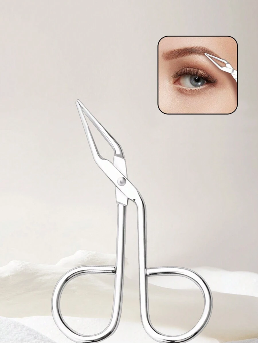 Stainless Steel Eyebrow Tweezers Slanted Hair Removal Pincers Facial ...