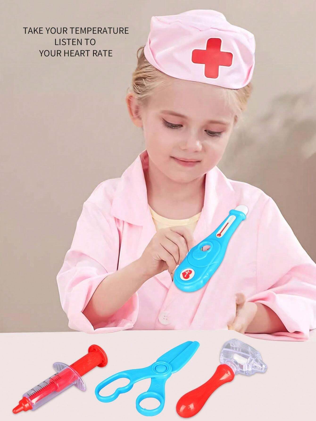 11pcs Doctor Role Play Set With PVC Bag For Kids, Pretend Medical Toy ...