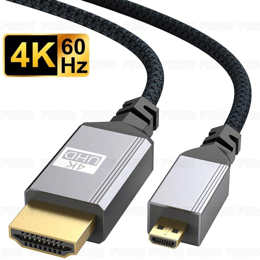 FYRVW Cable compatible con Micro HDMI a HDMI compatible con 4K HDR ARC para GoPro Hero ...