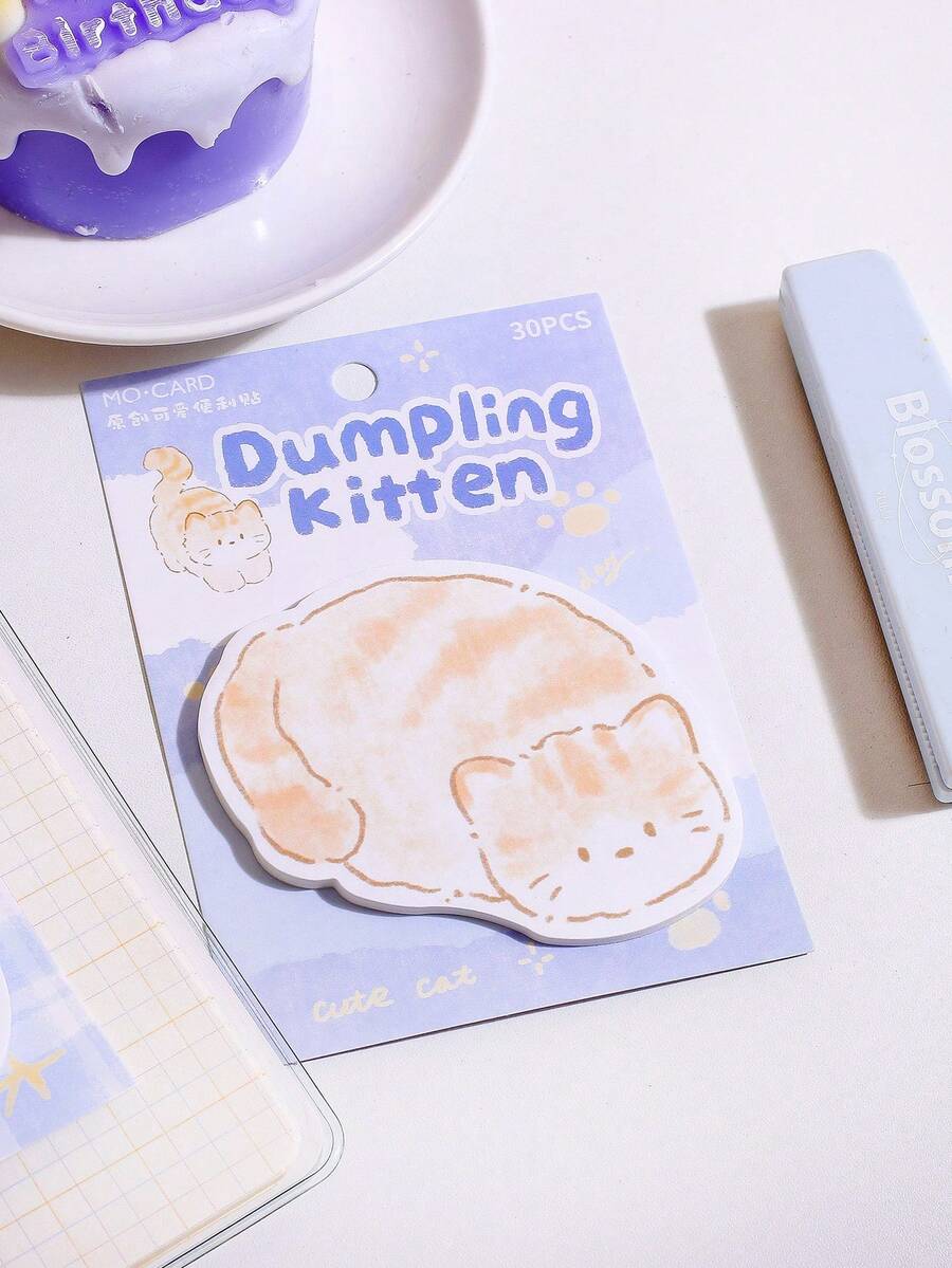 30 Sheets Cute Cartoon Novelty Sticky Notes For Student Memo, Reminder ...