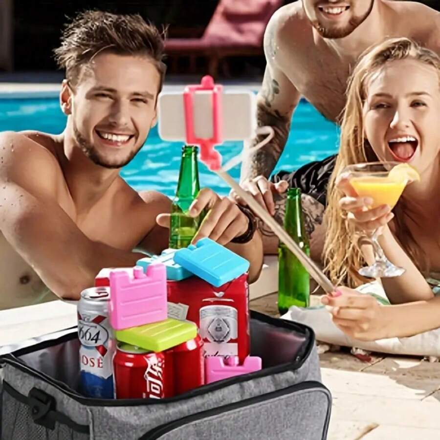 4pcs Mini Ice Packs, Multipurpose Coolers, Portable Chillers For Lunch ...