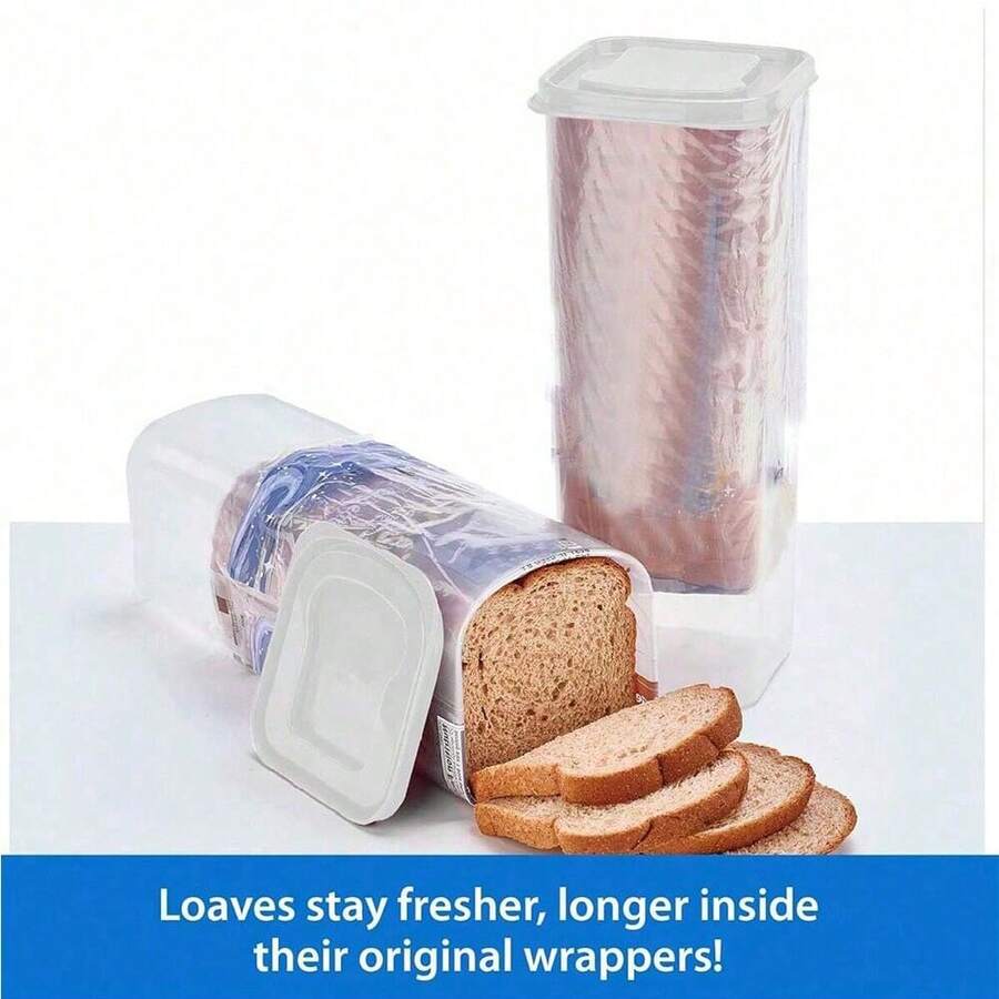 Bread Box – Fresh Bread Storage Container, Plastic Sandwich Bread ...