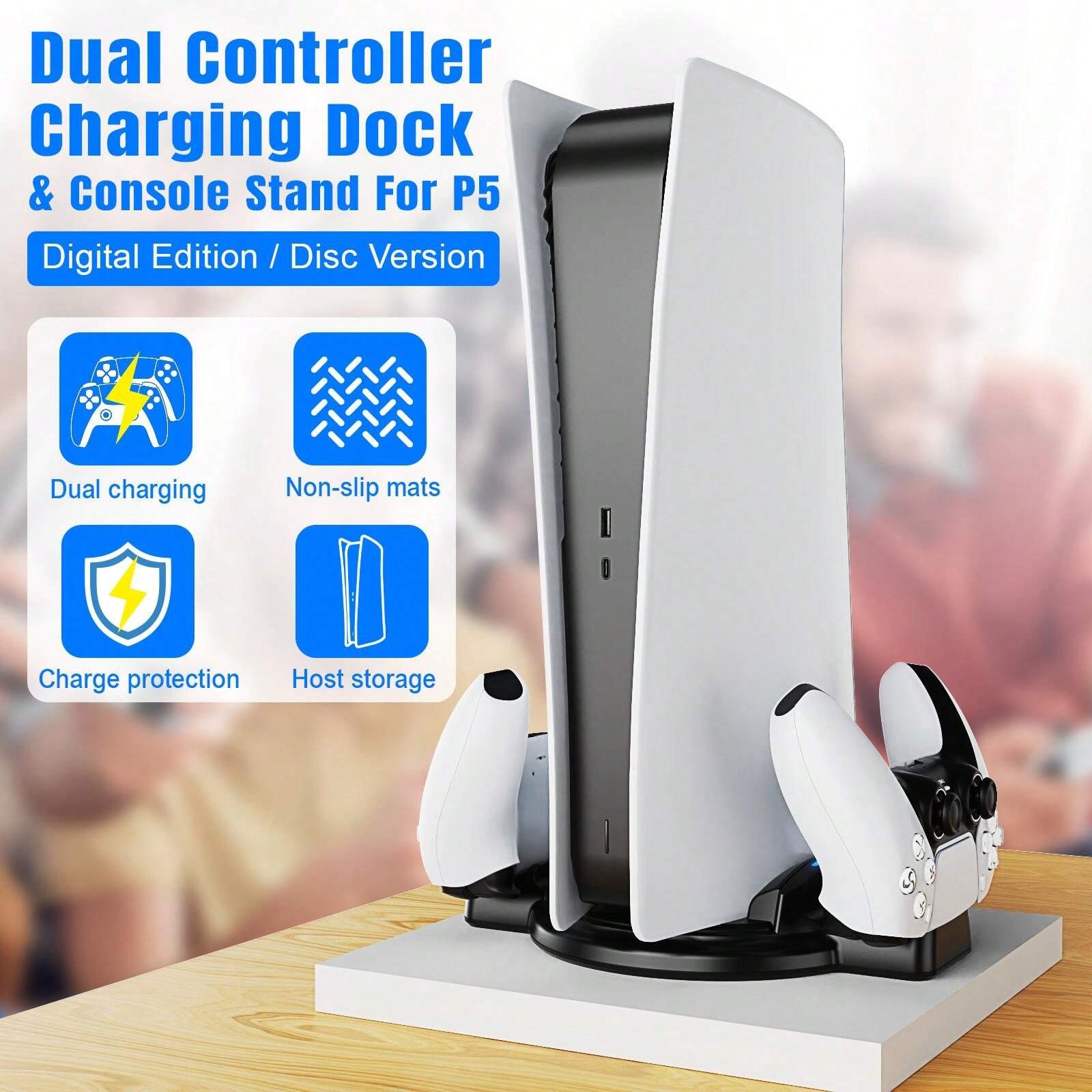 PS5 Dock Stand, Compatible With PS5 Consoles And PS5 Digital Edition ...
