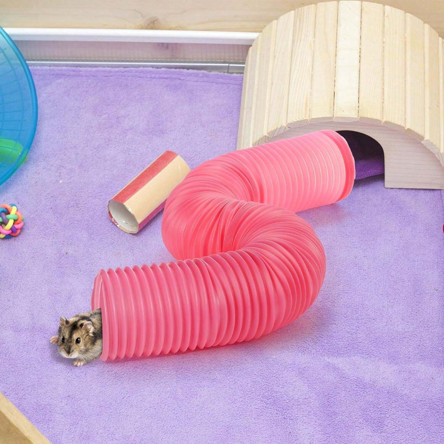 1pc Small Pet Passage Fun Tunnel Telescopic Pipe,Transparent Curved ...