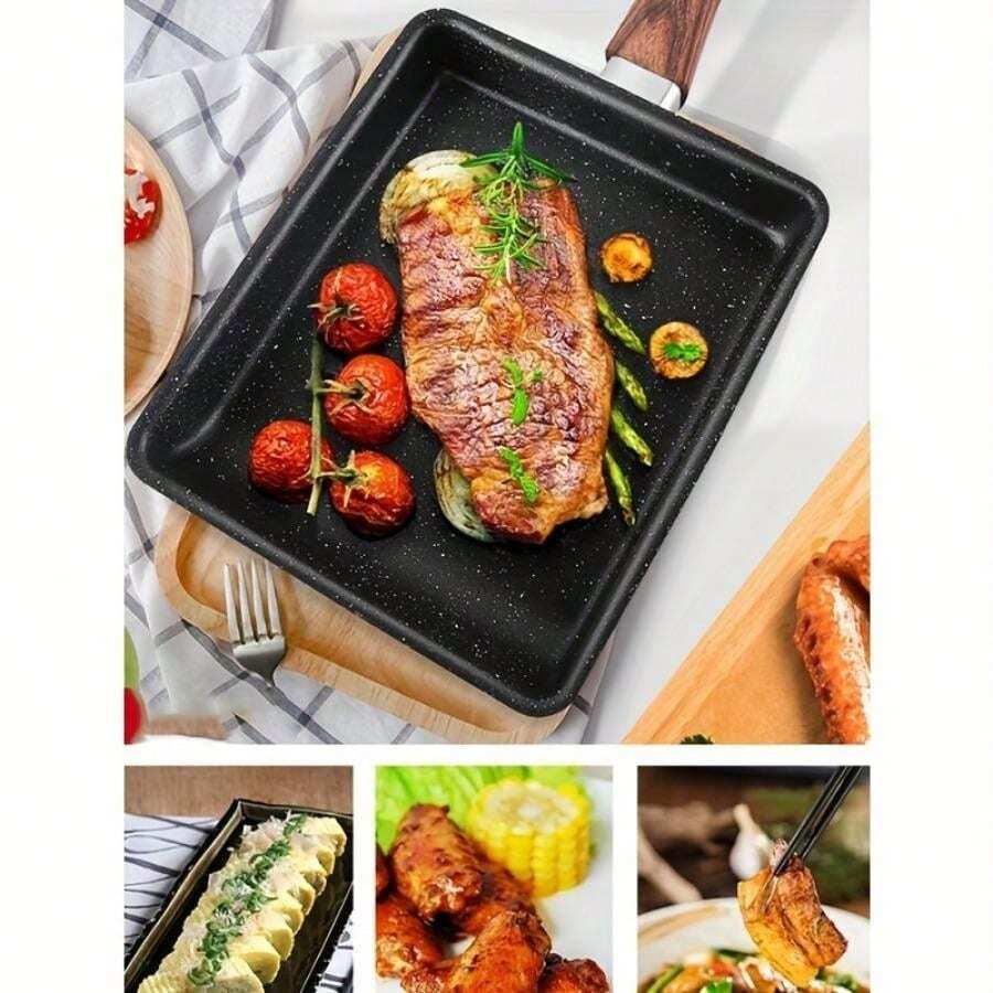 1 Peça Panela Tamagoyaki Omelete, Panela Antiaderente para Ovo ...