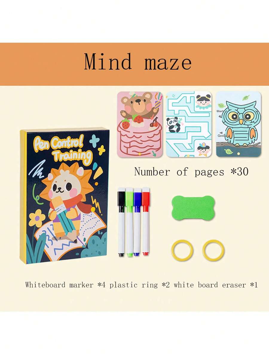 Children's Early Education Writing Practice Workbook With Pen Control ...