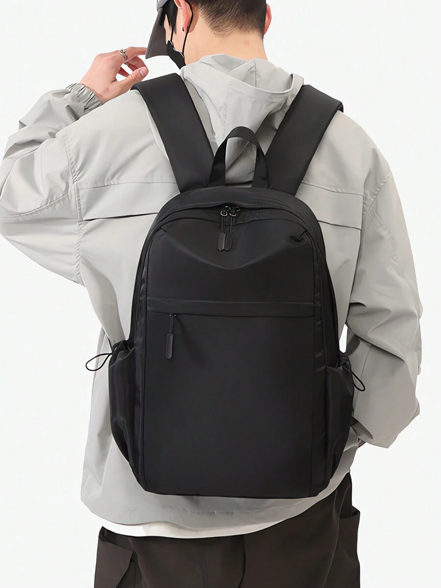 Fashionable Solid Color Functional Backpack For Men, Minimalist Large ...