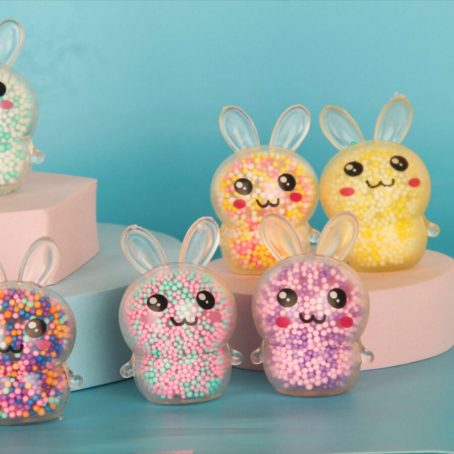6pcs Mini Squishy Bear And Bunny Stress Balls Stress Relief Toys Adults ...