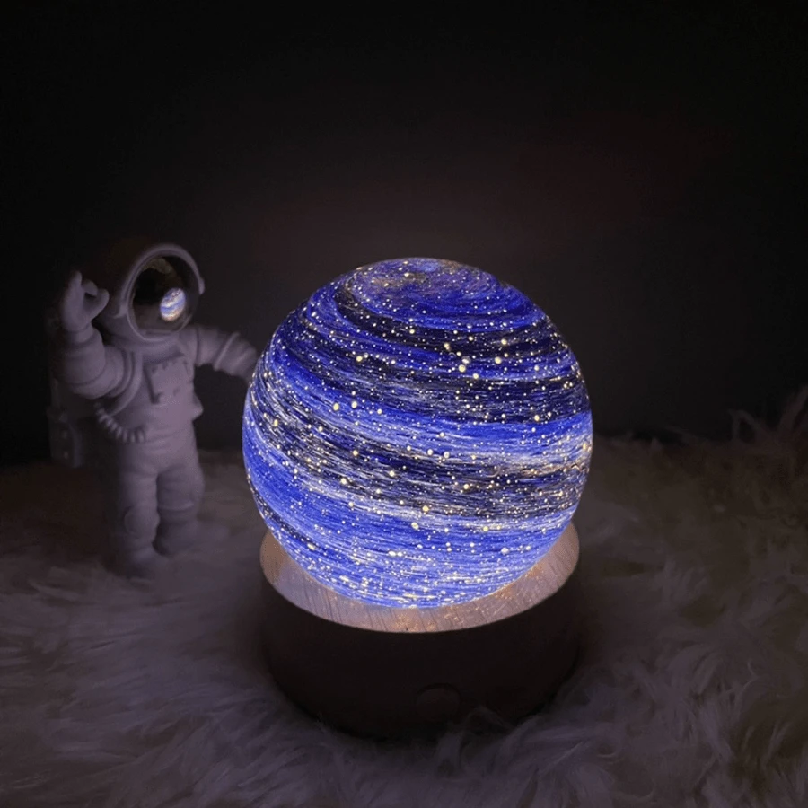 ضوء ليلي إبداعي لكوكب الأرض لغرفة النوم ومصباح طاولة السرير ، ضوء الجو ...