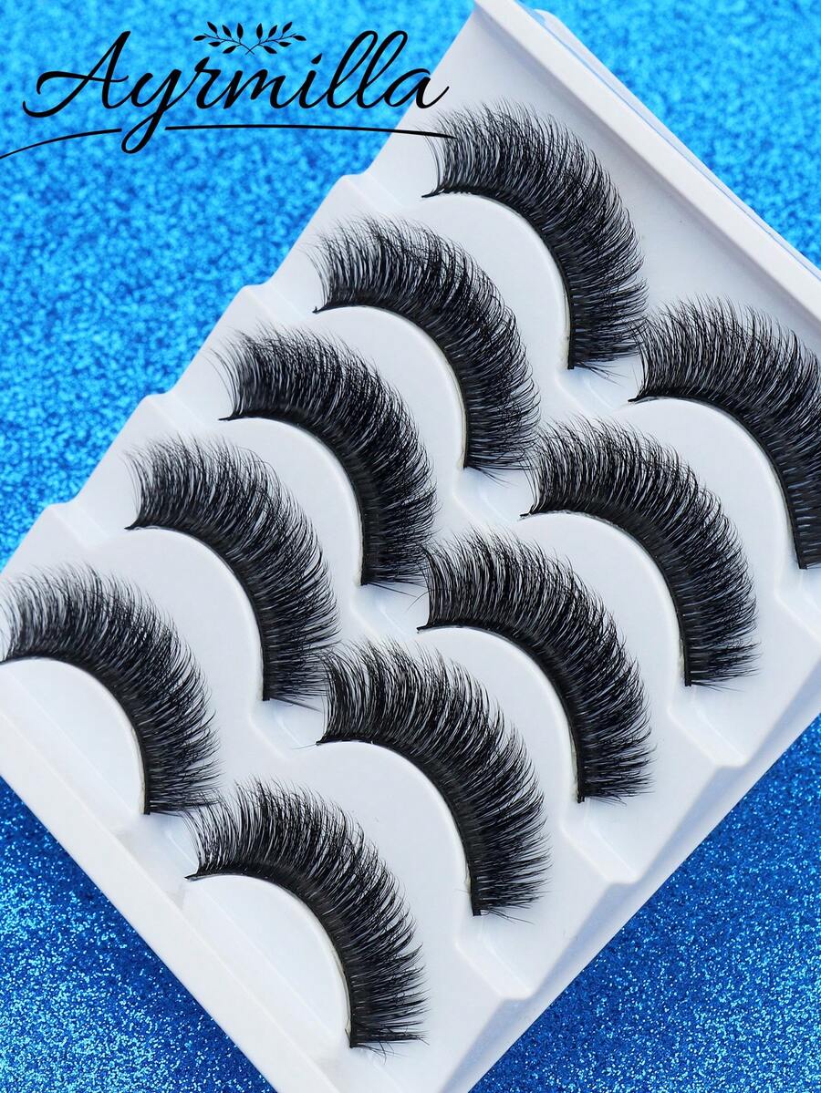 AYRMILLA Lashes NEW 5 Pairs Natural False Eyelashes Fluffy Soft ...