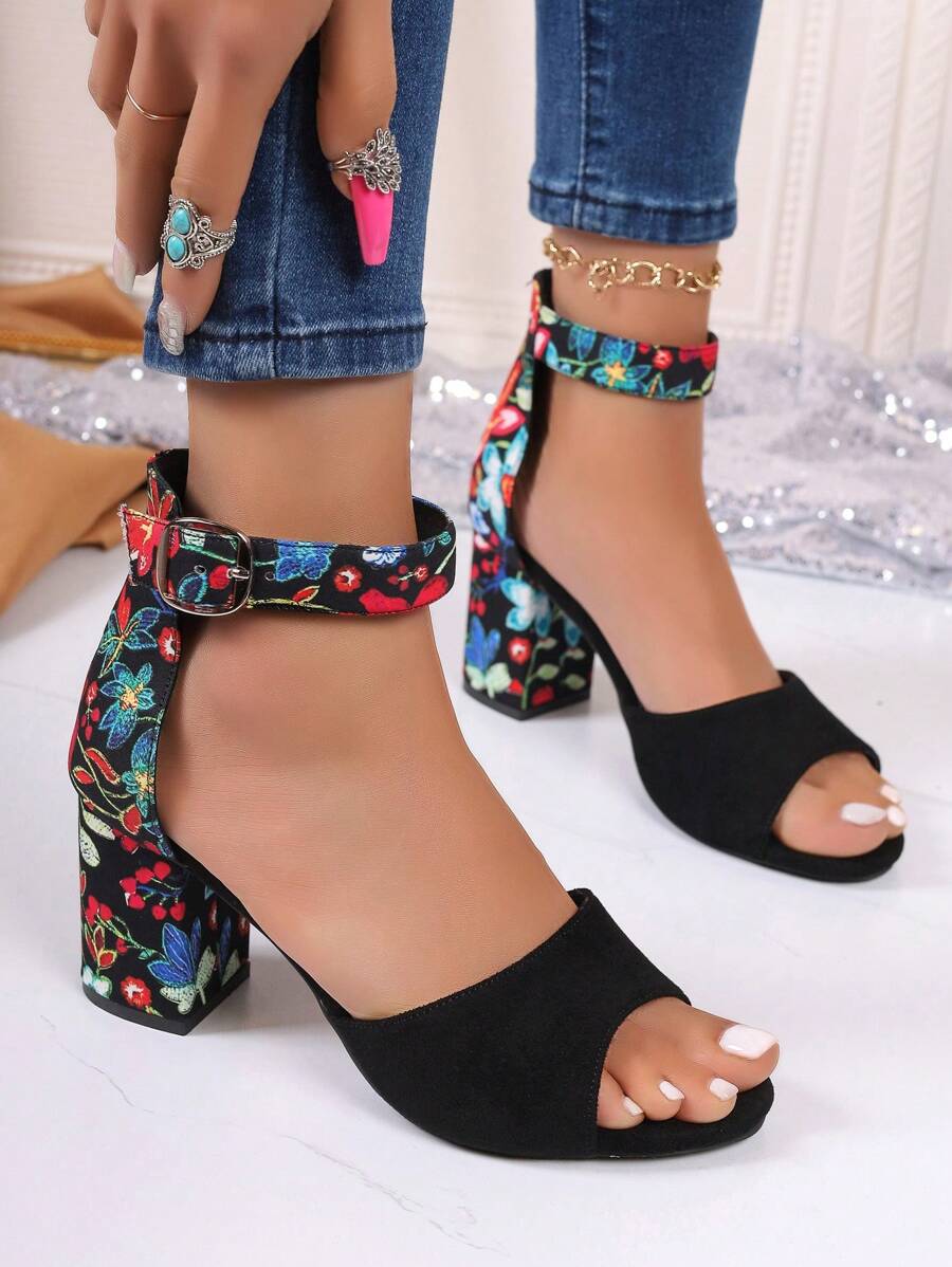 Sandales grande taille pour femmes, sandale à talon haut ouverte à ...