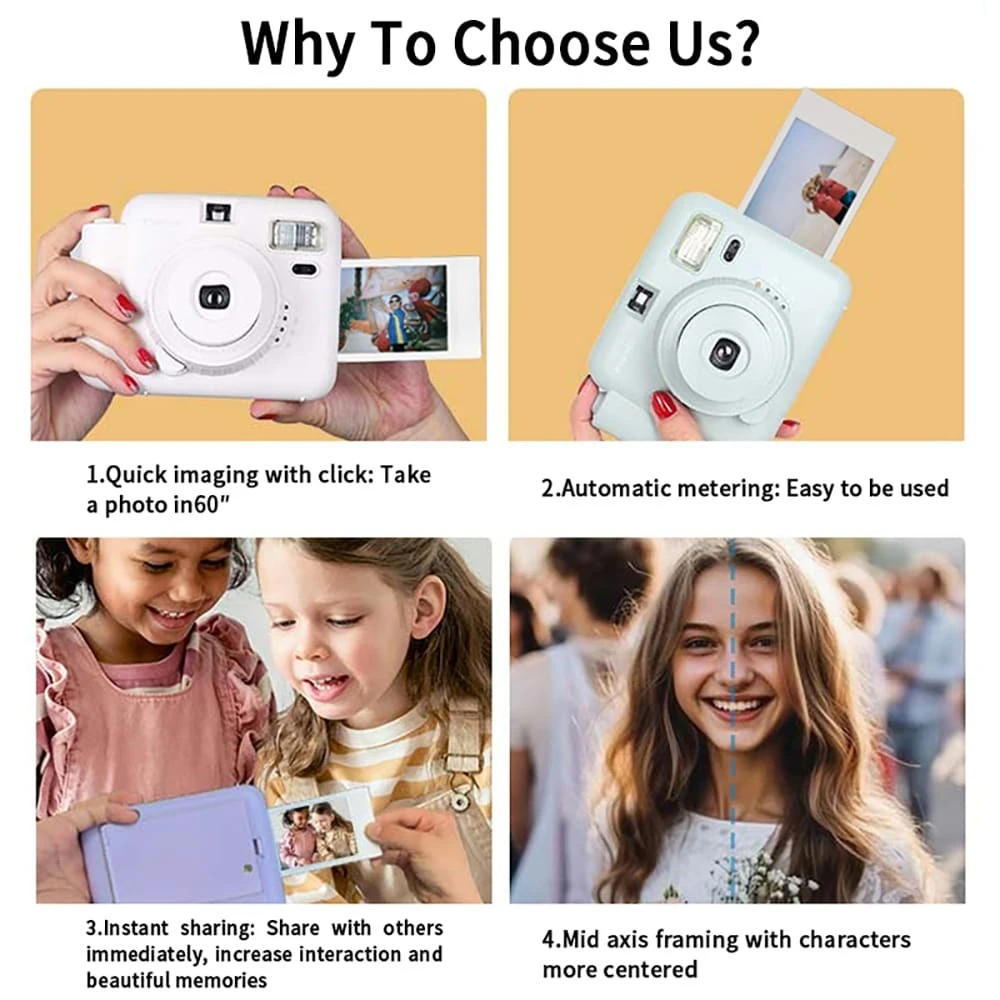 popoto New Popoto Instant Camera Suitable For Mini11/12 Films, For Give ...