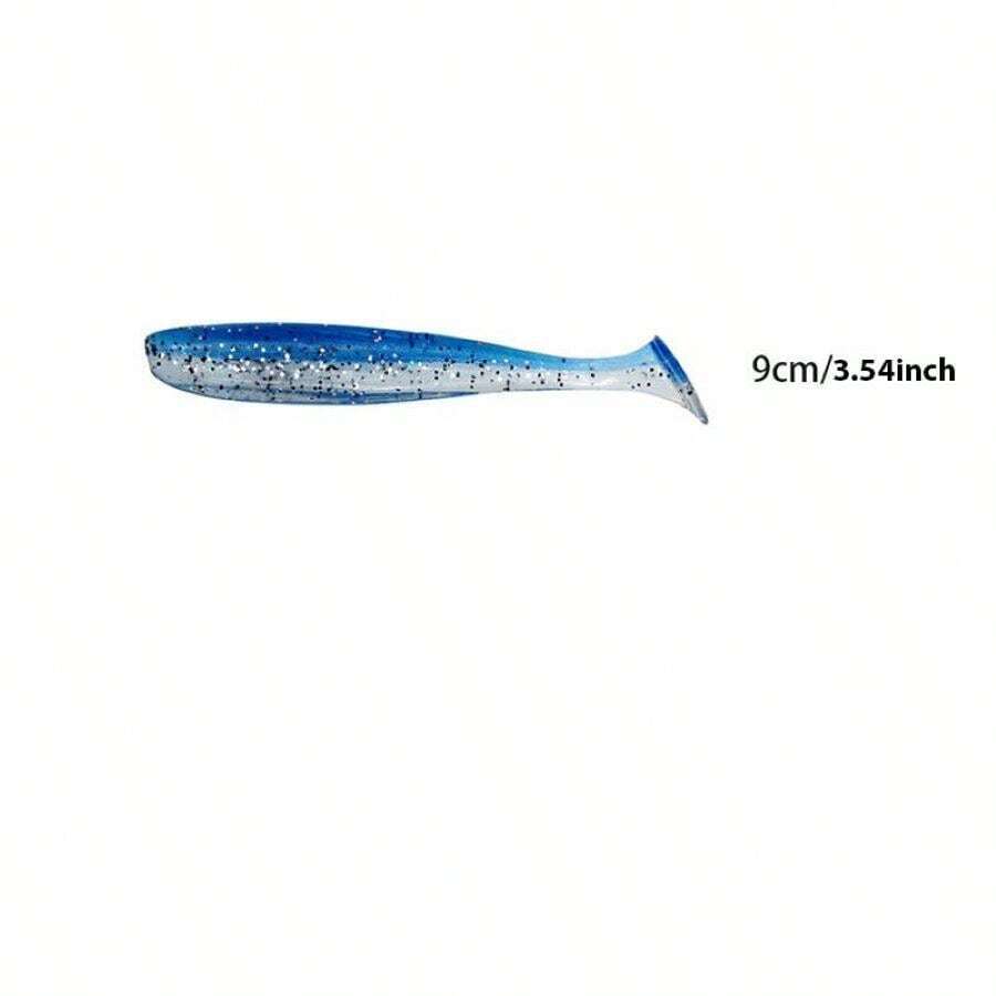 1 paquet de 10 leurres souples à double couleur T-Tail, de 9 cm, ver ...