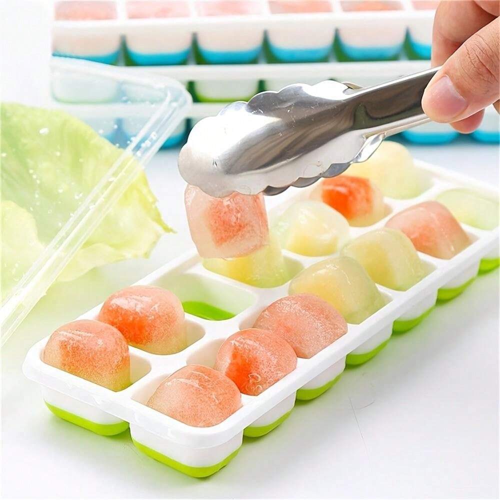 1/4pcs 14-Cube Silicone Resin Ice Tray, Easy-Release Mold For Making ...