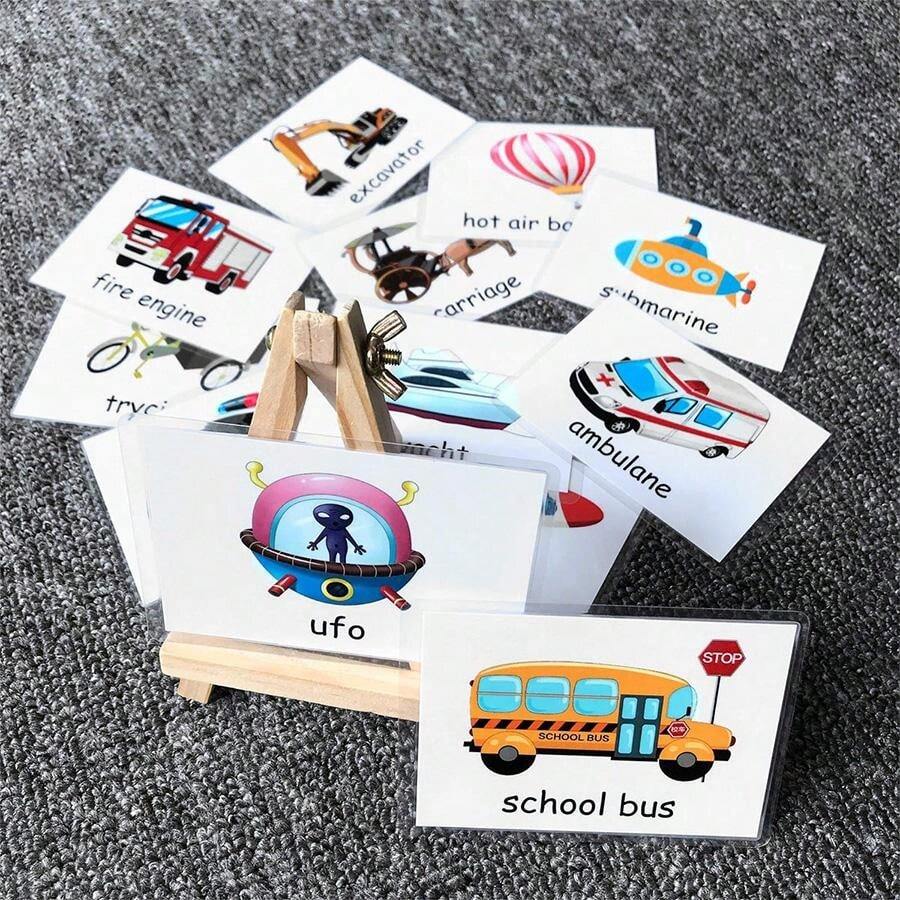 Transportation Alphabet Early Childhood Education Flash Card 24-Letter ...