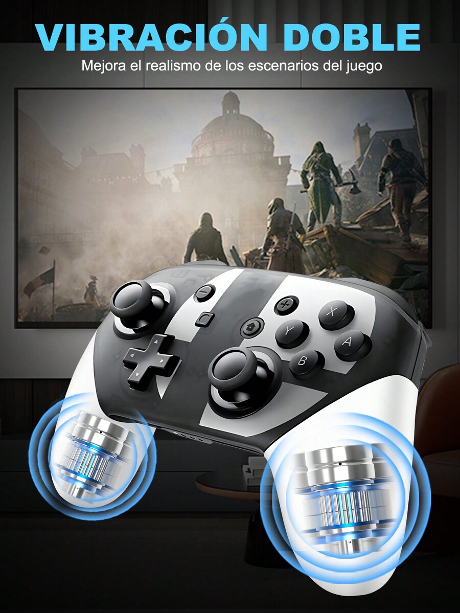 WTECH Gamepad Bluetooth, Gamepad with Joysticks, Mando inalámbrico para ...