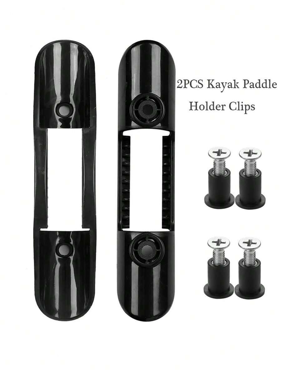 2 Sets Of Kayak Paddle Clamps With Kayak Pad Eyes Kayak Paddle Clamp ...