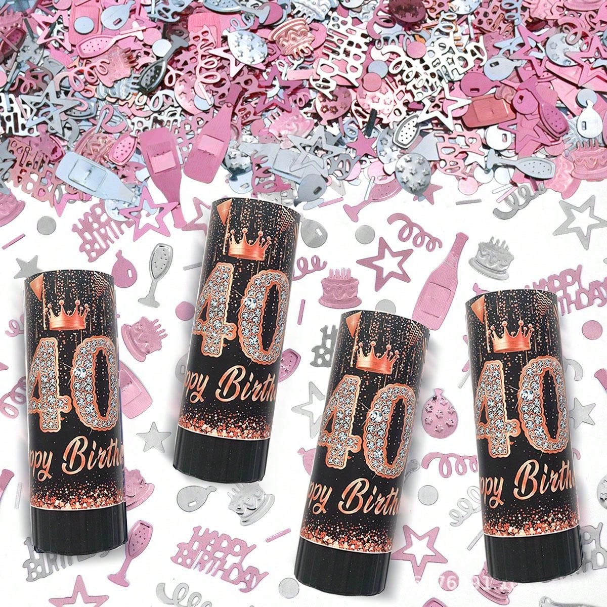 4PCS Birthday Push Pop Confetti Fireworks Tube Confetti Cannons Rose ...