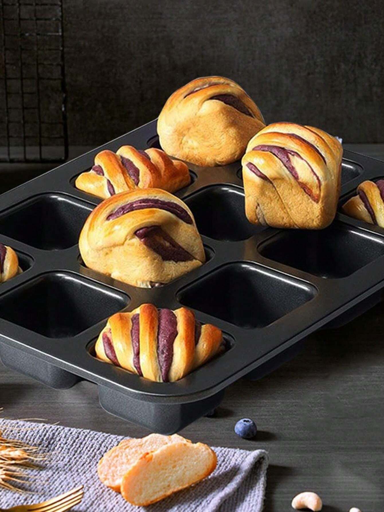 Beasea Brownie Pans With Dividers, Set Of 1212-Cavity Full Rim Square ...