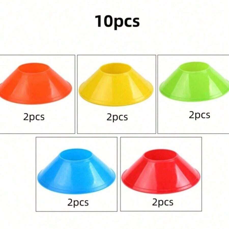 Set Of 10 Football Training Disc Cones, Obstacles And Circle Markers ...