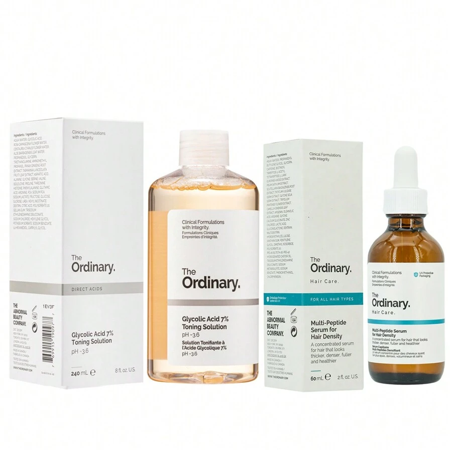 The Ordinary Skin Care Set, Set Contains: The Ordinary Glycolic Acid 7% ...