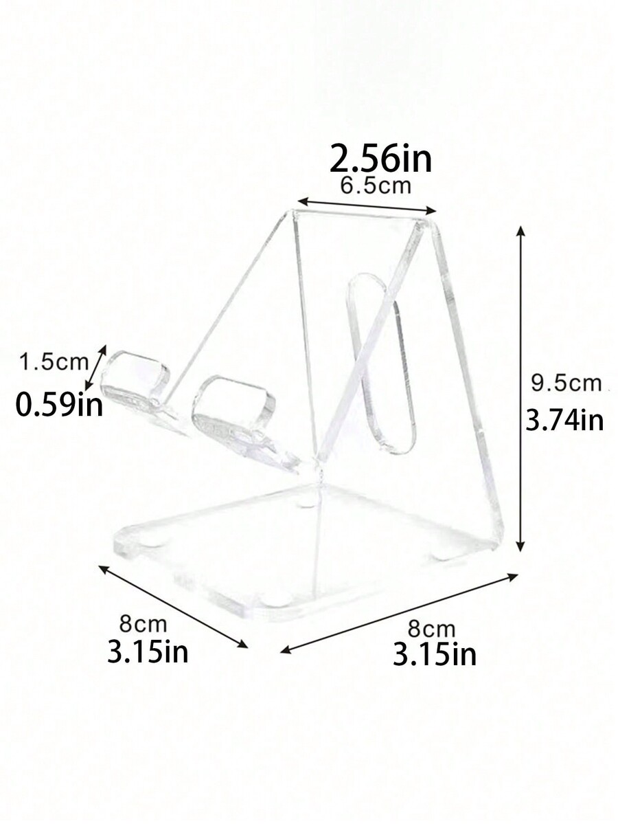 1pc Acrylic Transparent Slouchy Phone Holder Simple Style Creative ...