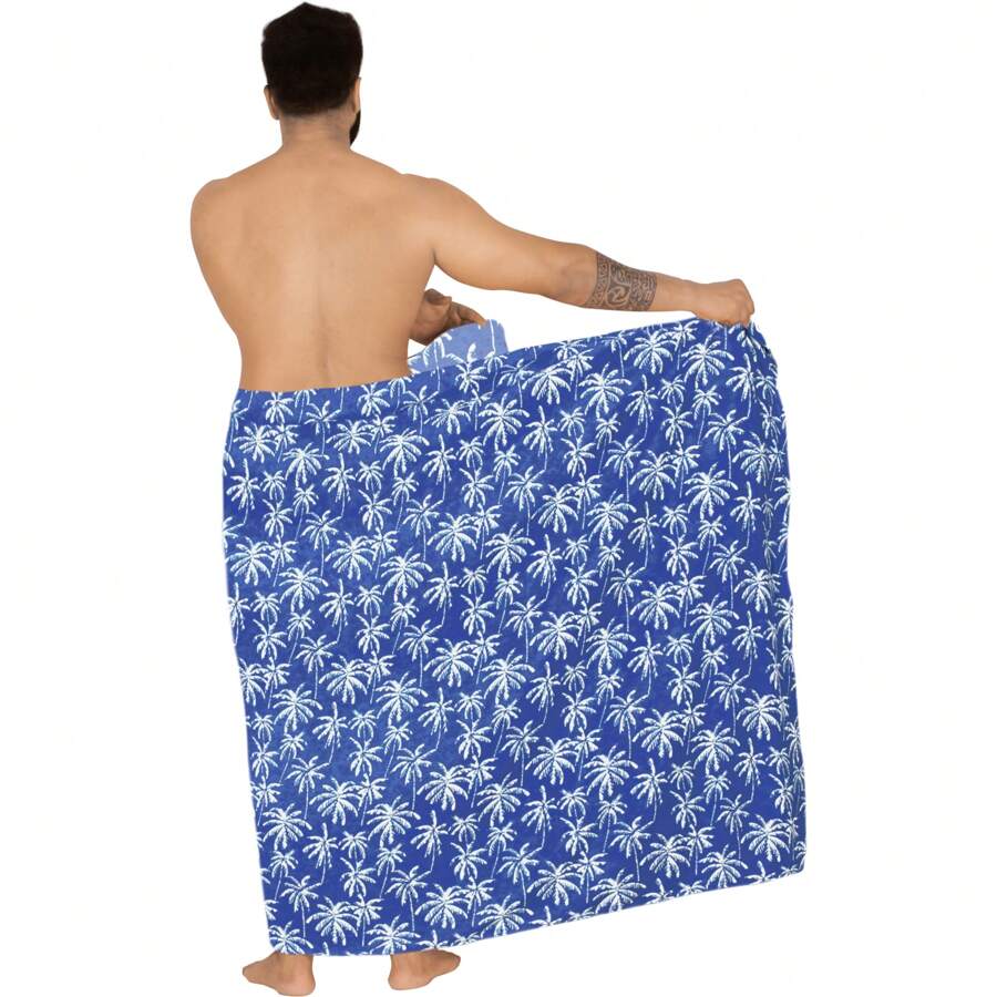 LA LEELA LA LEELA Men's Swimwear Cover Up Swim Wrap Beachwear Sarongs ...