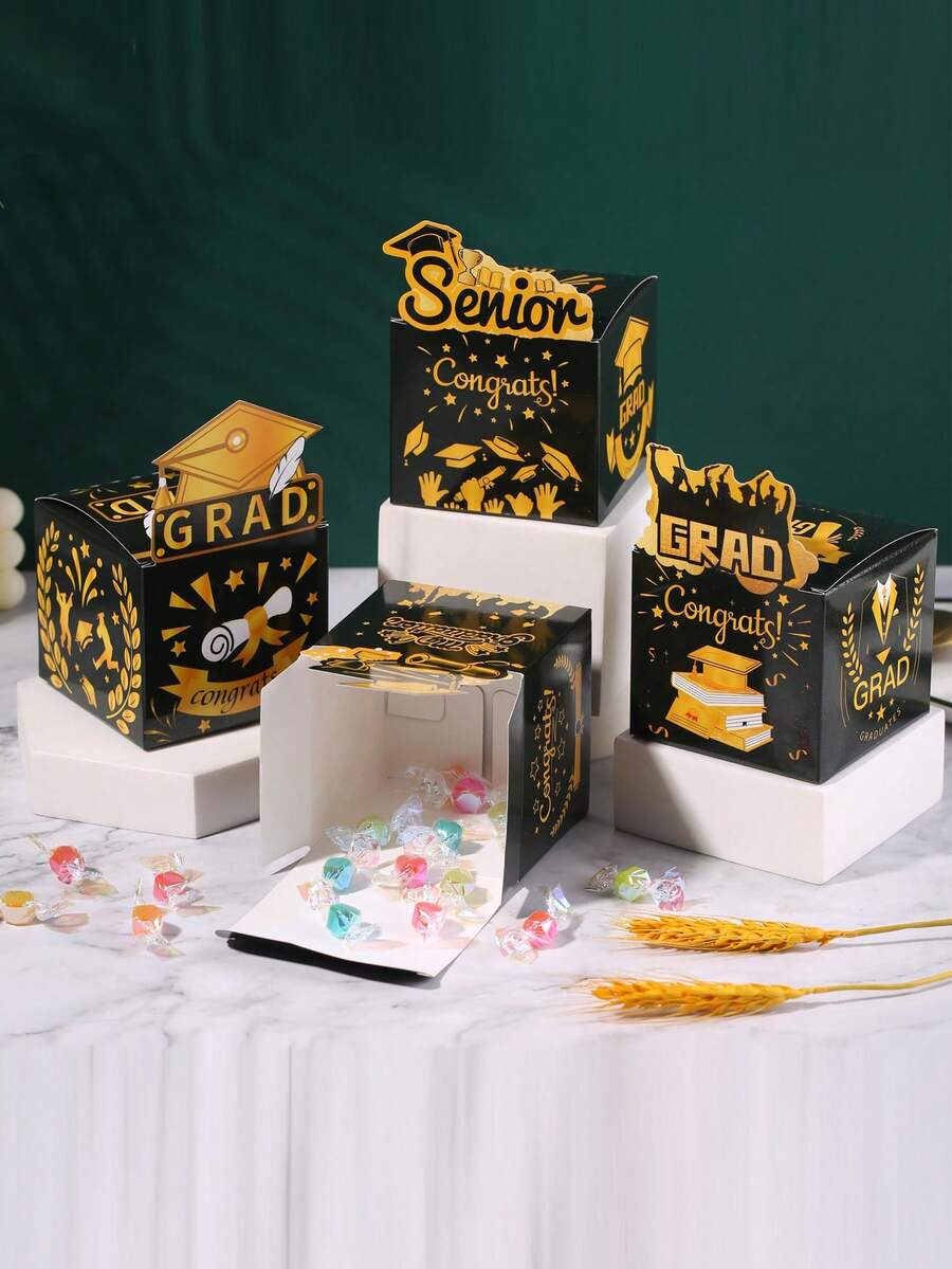 12pcs Graduation Party Candy Box/Bakery Packaging Box/Bachelor Gown ...