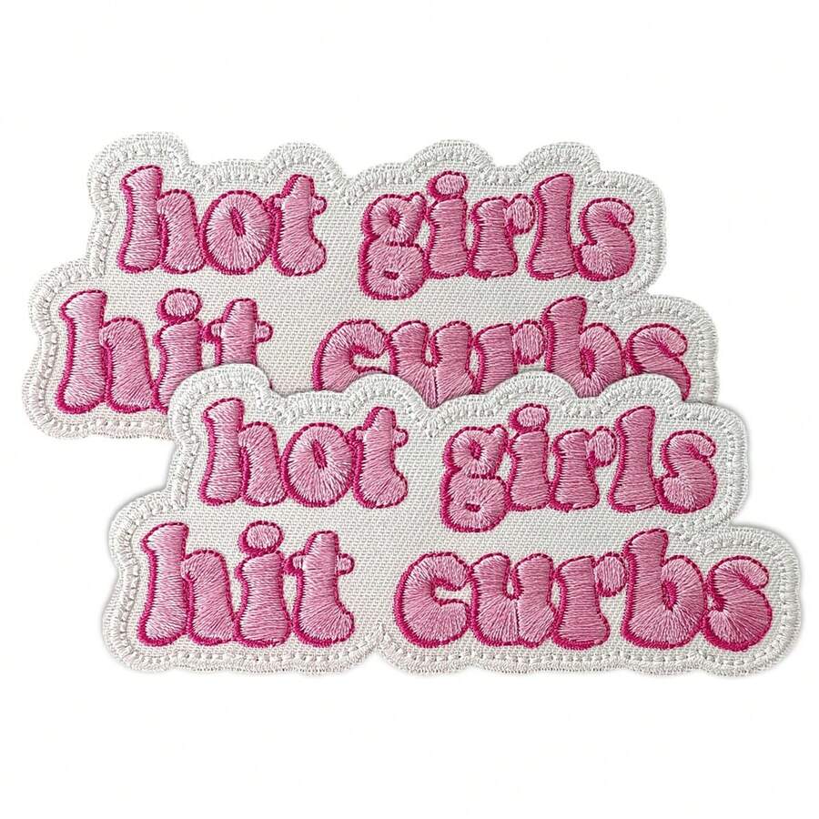 2Pcs Girls Hook And Loop Patches, Funny Embroidered Patch, For Backpack ...